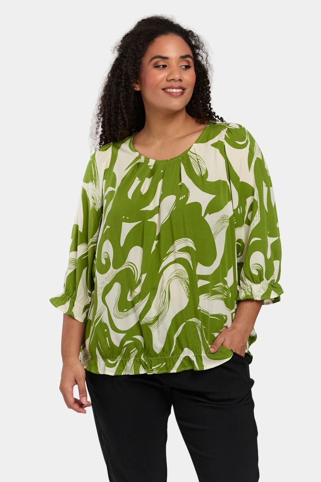 Bluse A Linie Groe Groen